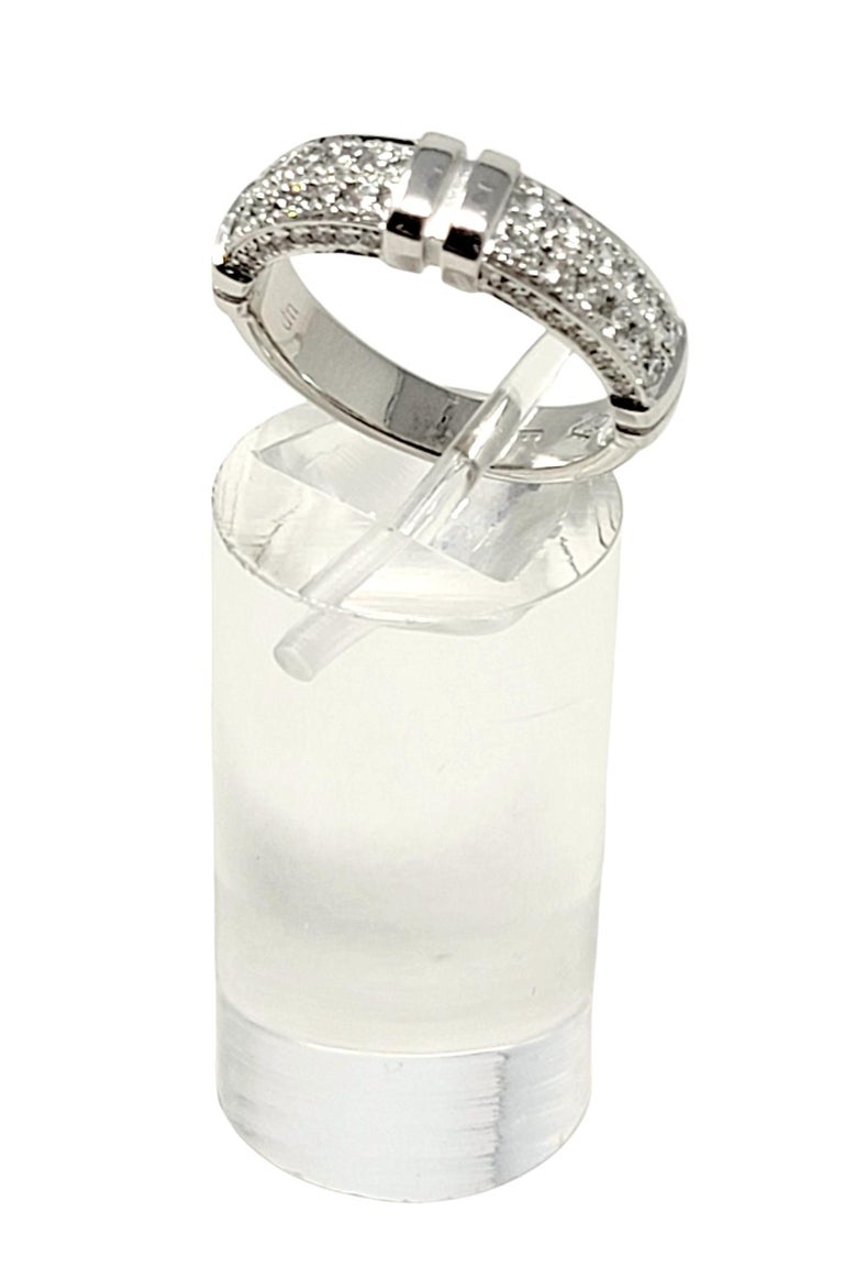 Di Modolo Quadria Pave Diamond Band Ring in 18 Karat White Gold .68 ...