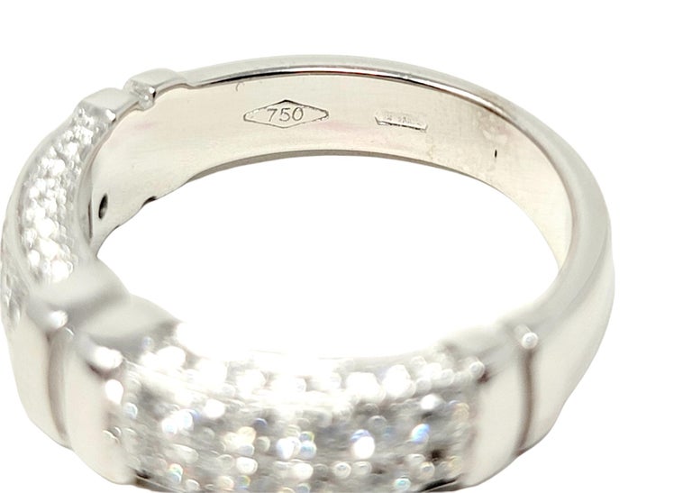 Di Modolo Quadria Pave Diamond Band Ring in 18 Karat White Gold .68 ...