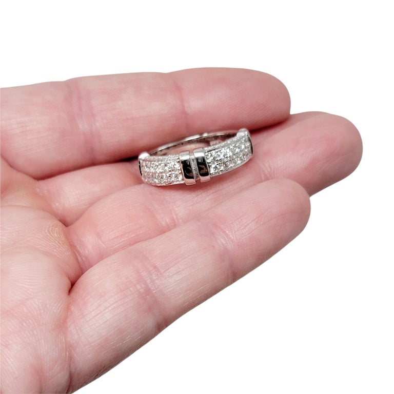 Di Modolo Quadria Pave Diamond Band Ring in 18 Karat White Gold .68 ...