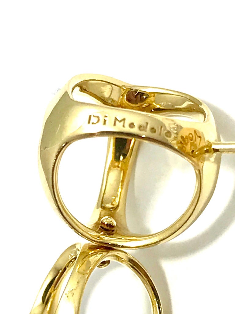 Di Modolo Triadra Diamond 18 Karat Yellow and White Gold Earrings at ...