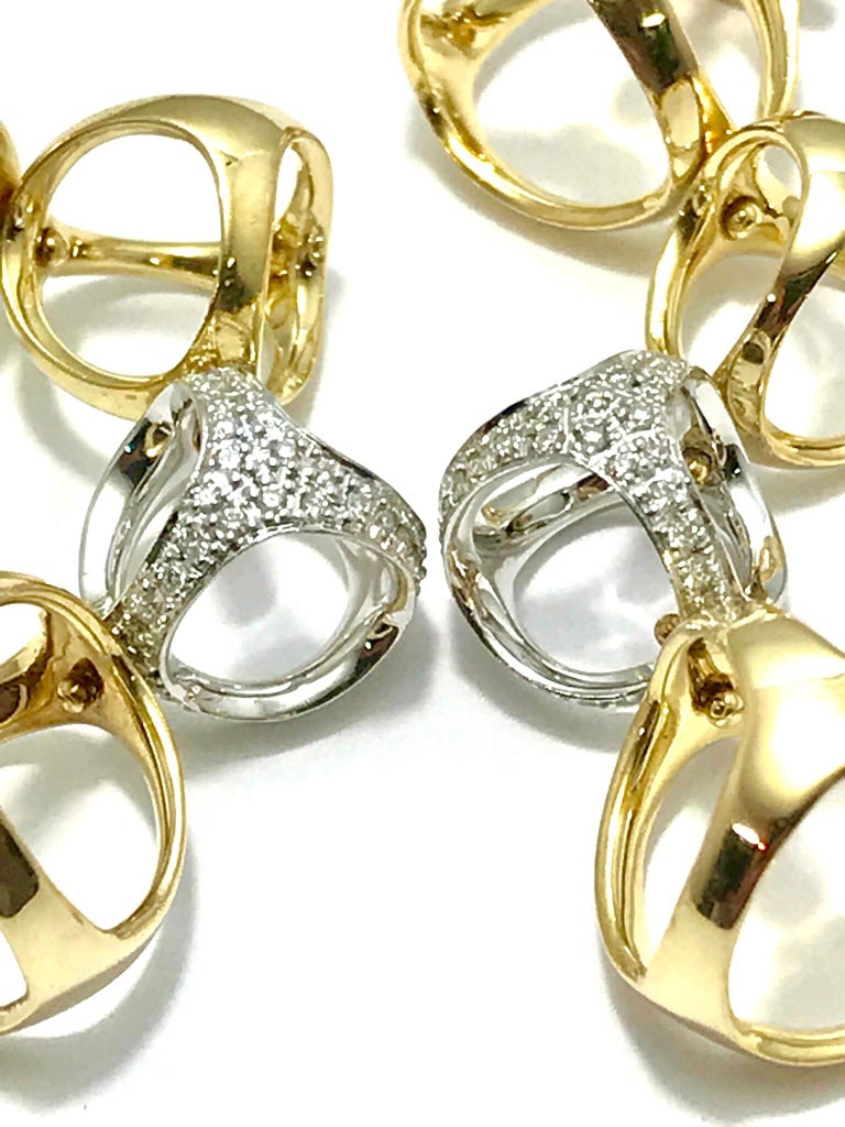 Di Modolo Triadra Diamond 18 Karat Yellow and White Gold Earrings at ...