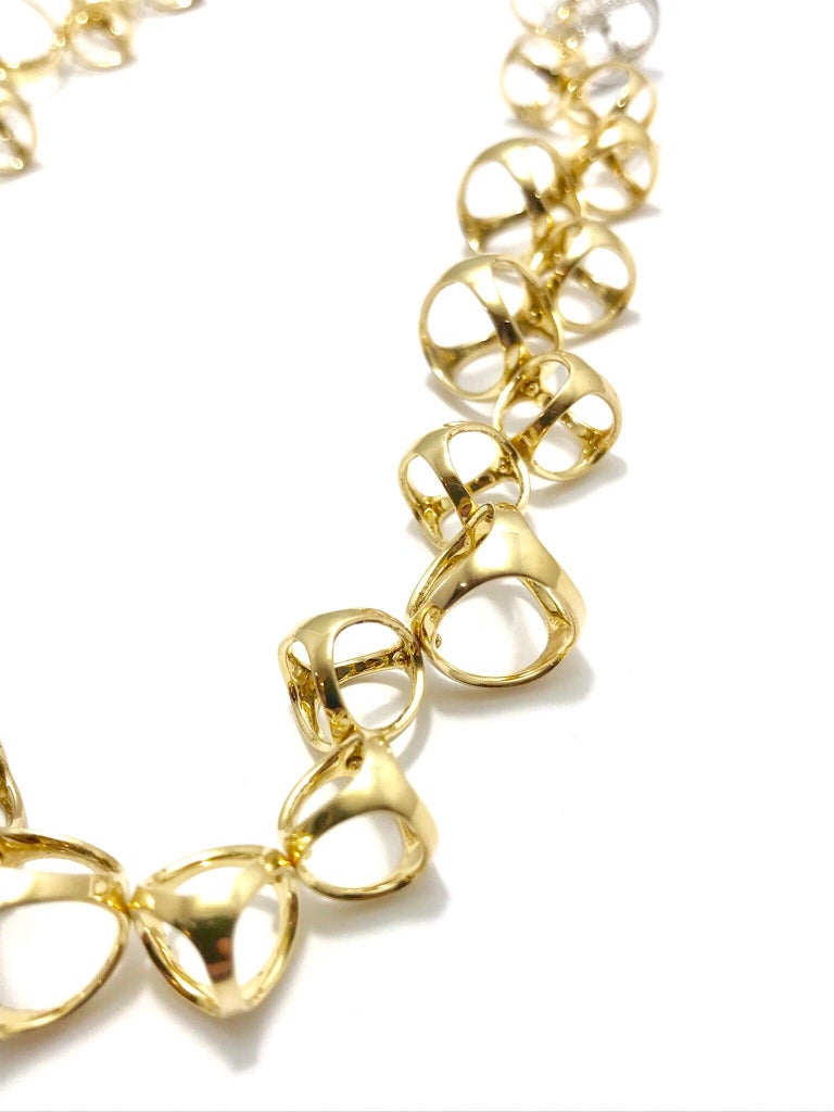 Di Modolo Triadra Diamond 18 Karat Yellow and White Gold Necklace at ...