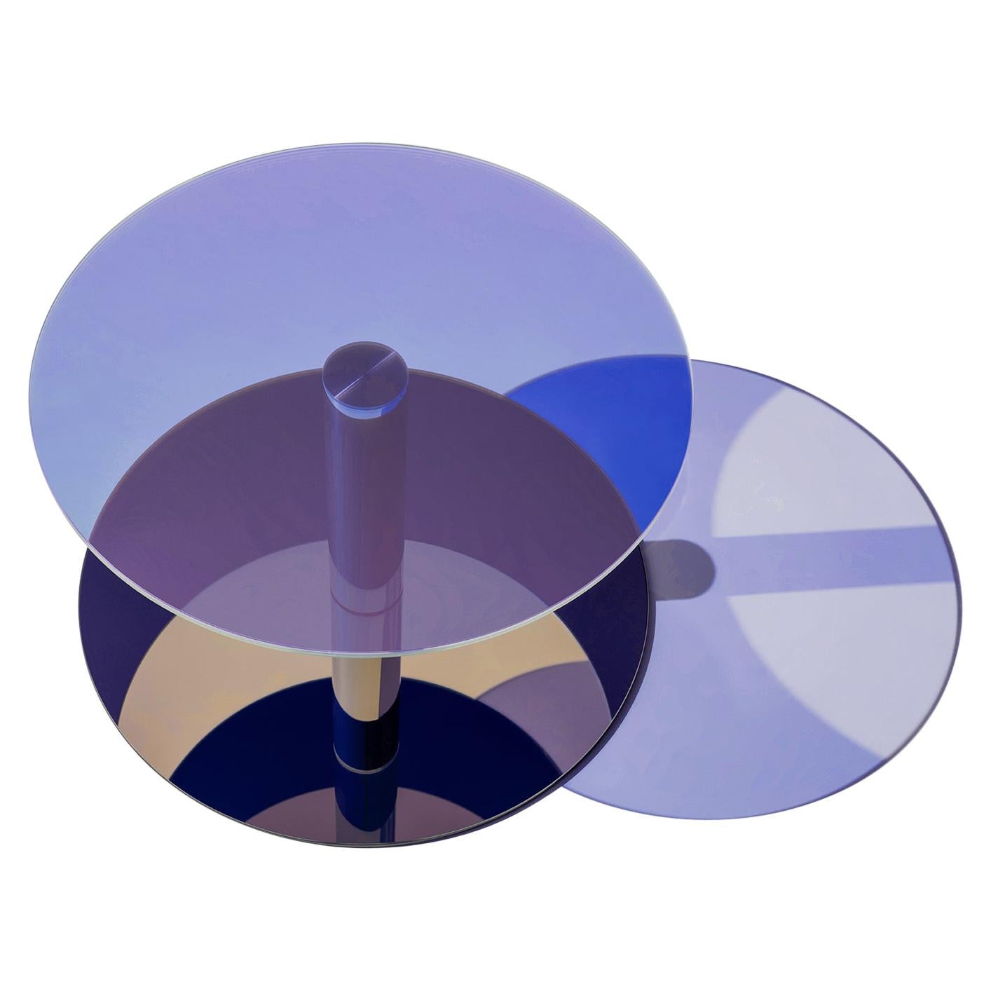 Dia Contemporary Side Table in Glass and Stainless Steel For Sale at ...