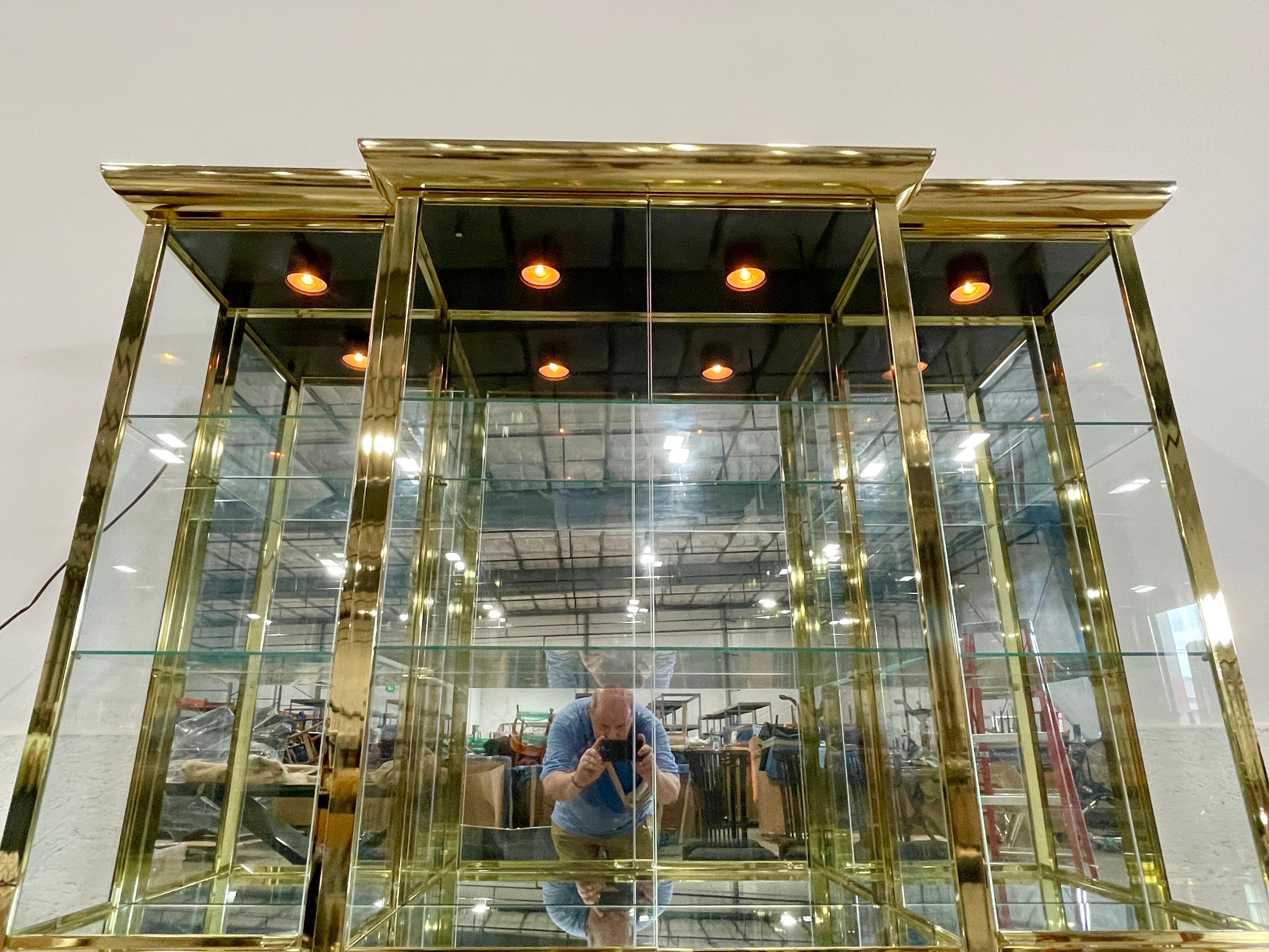 DIA Design Institute America Brass Vitrine Display Case at 1stDibs ...