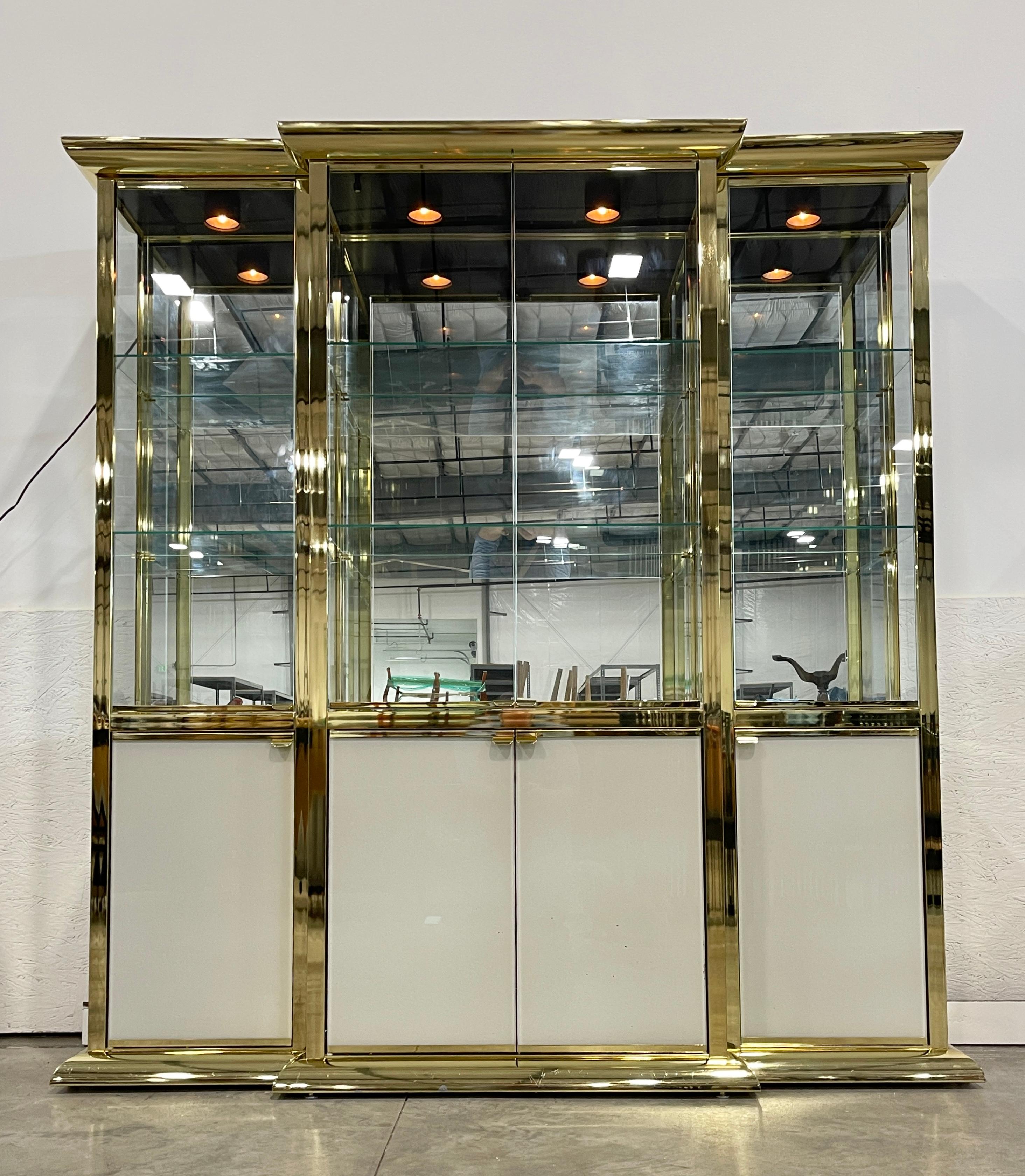 DIA Design Institute America Brass Vitrine Display Case at 1stDibs ...