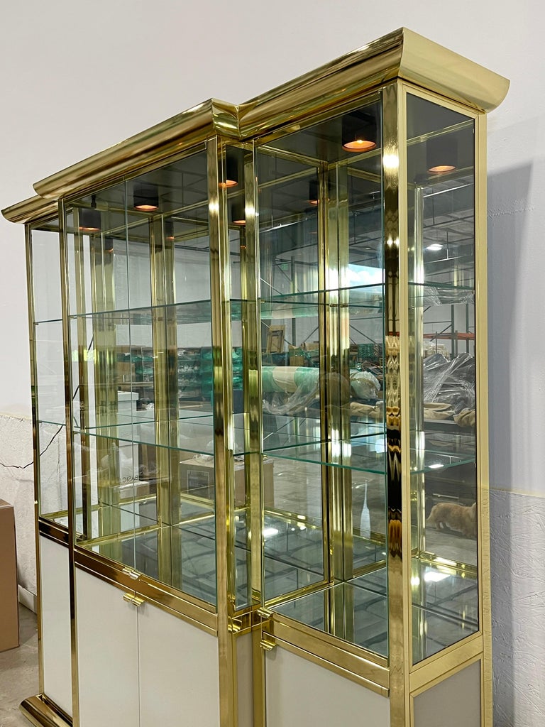 DIA Design Institute America Brass Vitrine Display Case For Sale at 1stDibs