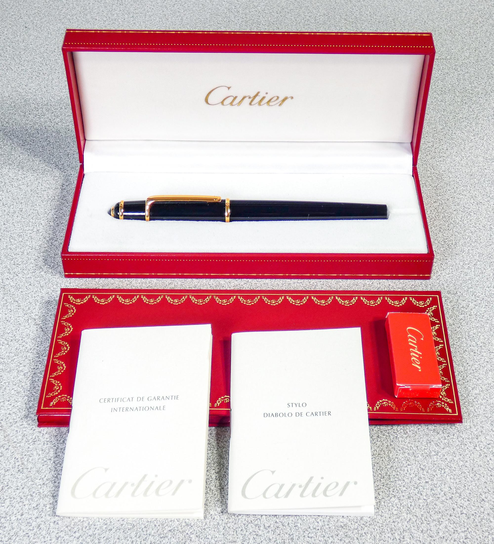 "Diabolo" De CARTIER fountain pen, Stylo Plume M. France, 1970s/80s For ...