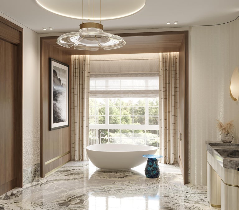 Diadem Modern Glass and Metal Flower Shaped Pendant For Sale at 1stDibs