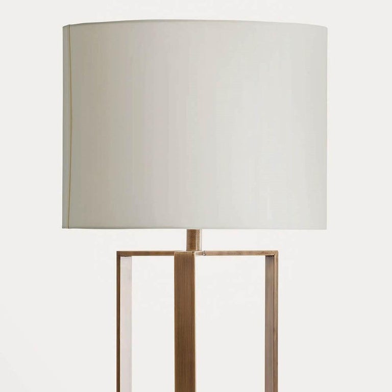 Diagonal Bronze Floor Lamp For Sale at 1stDibs