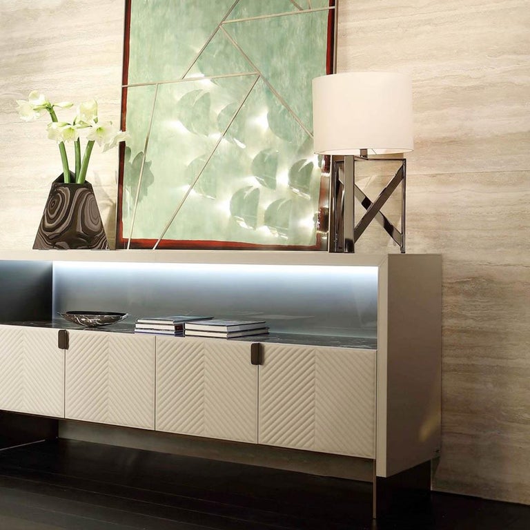 Diagonal Bronze Table Lamp For Sale at 1stDibs