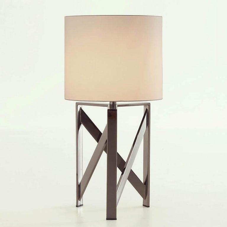 Diagonal Dark Table Lamp For Sale at 1stDibs