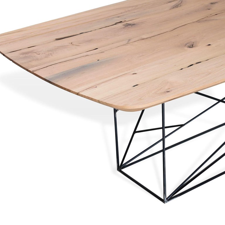 Diamante Table in Iron and Oak For Sale at 1stDibs