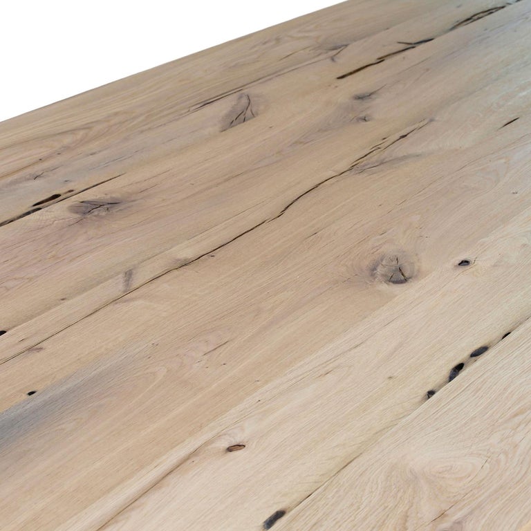 Diamante Table in Iron and Oak For Sale at 1stDibs