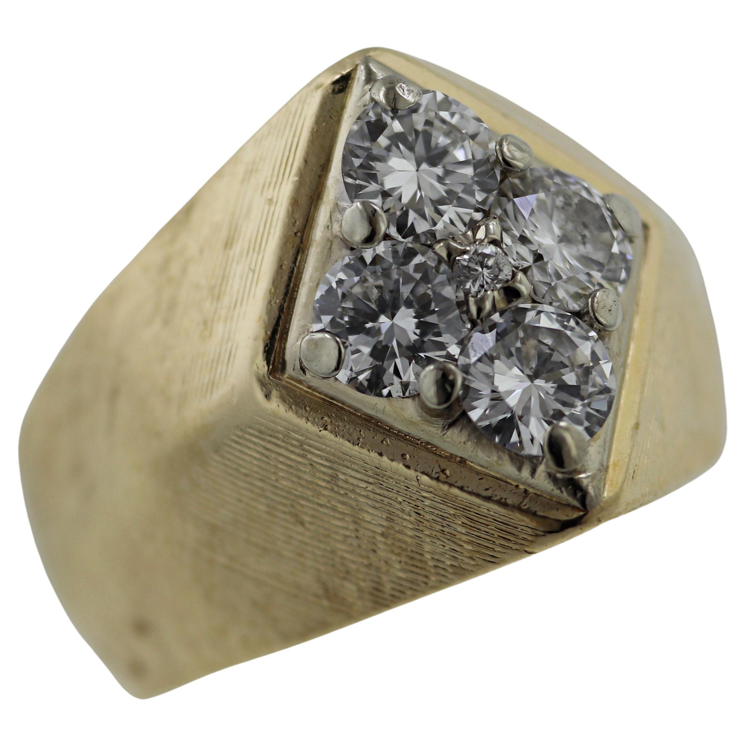 Antique Astro hungarian Empire Old Mine Cut Diamond Gold Ring For Sale ...