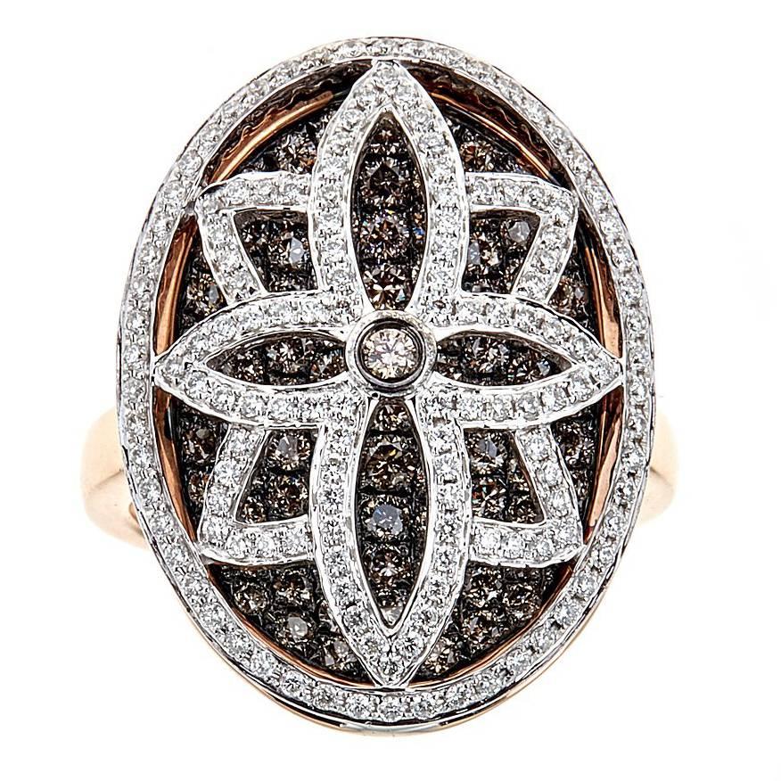 Designer Gregg Ruth 18 Karat Gold Pink Oval Sapphire Round Diamond Halo ...