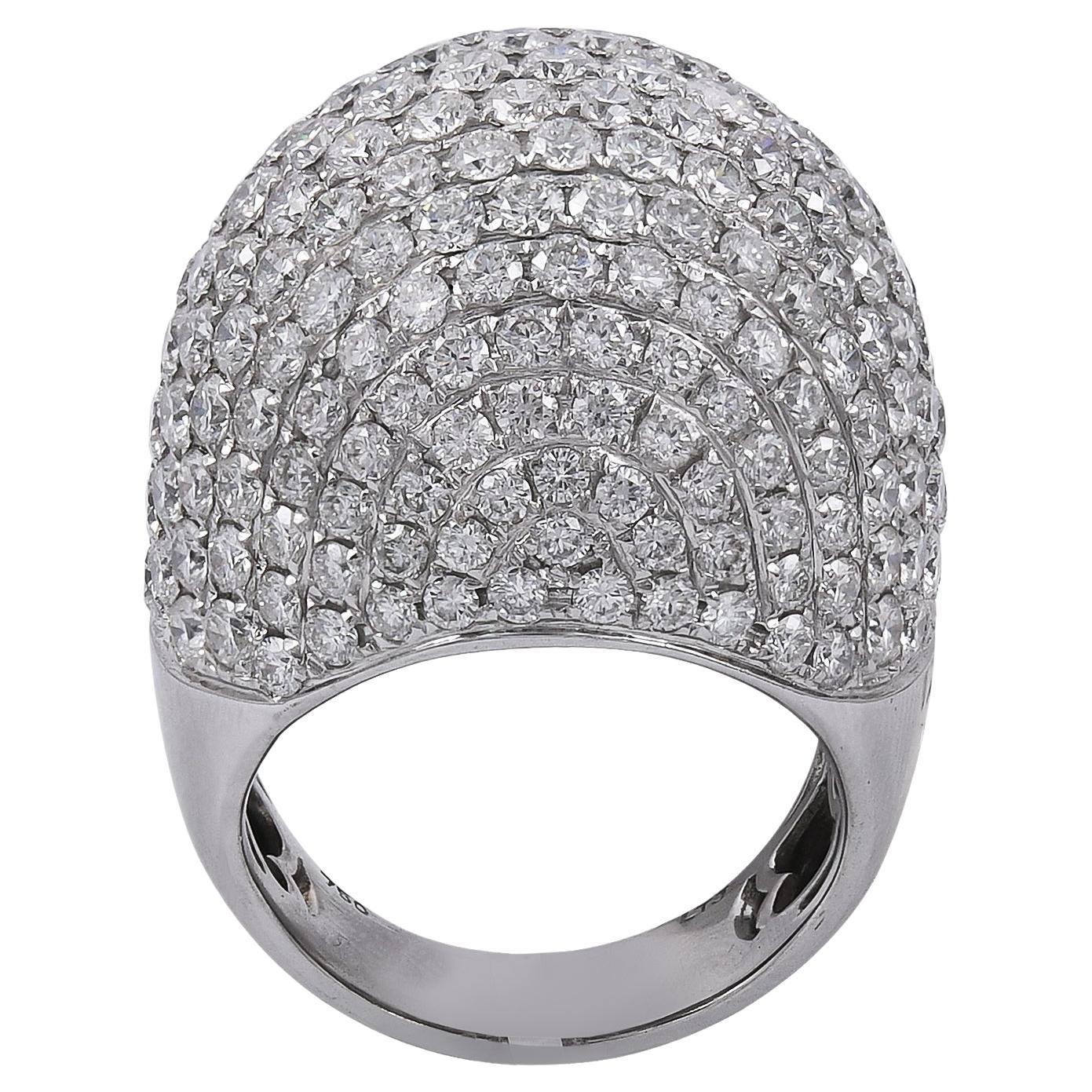 Palmiero Diamond and Pink Sapphires 18 Karat White Gold Flower Ring at ...