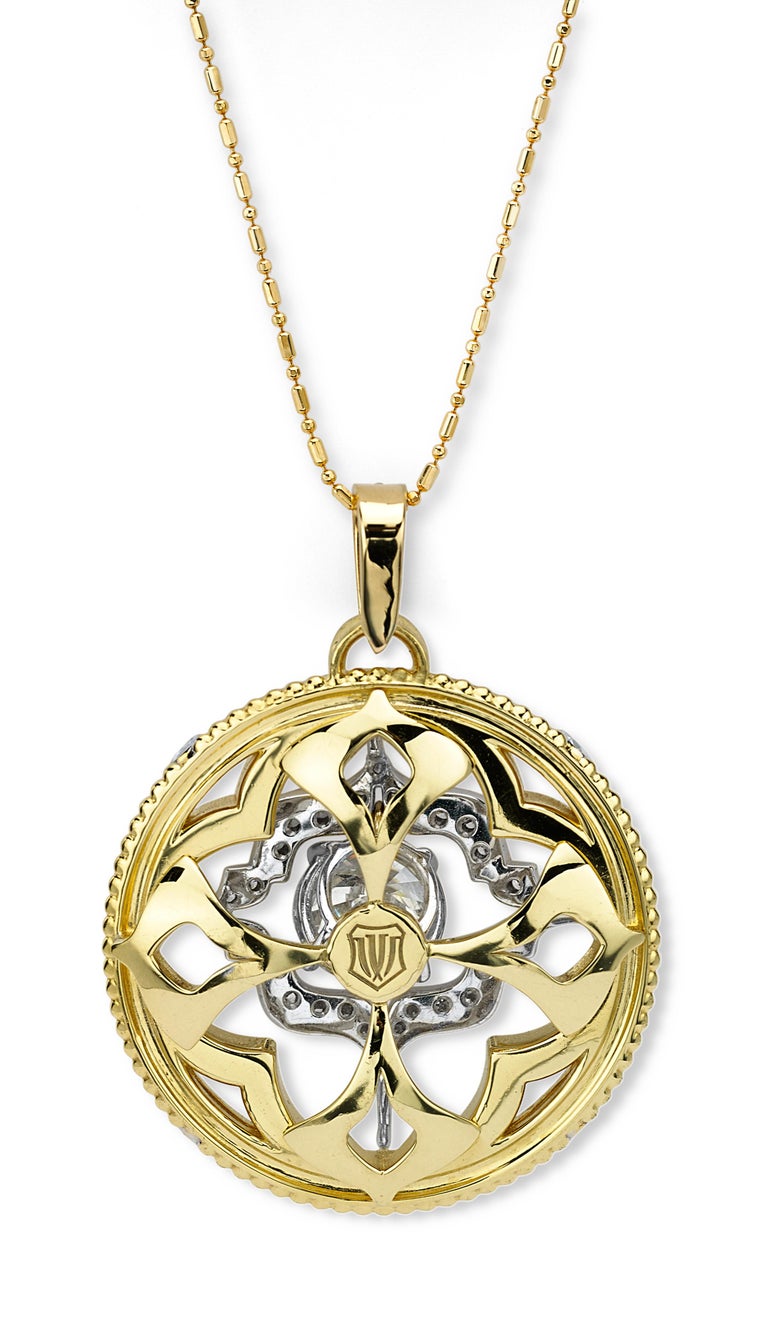 Diamond 18k Custom Design Pendant For Sale at 1stDibs