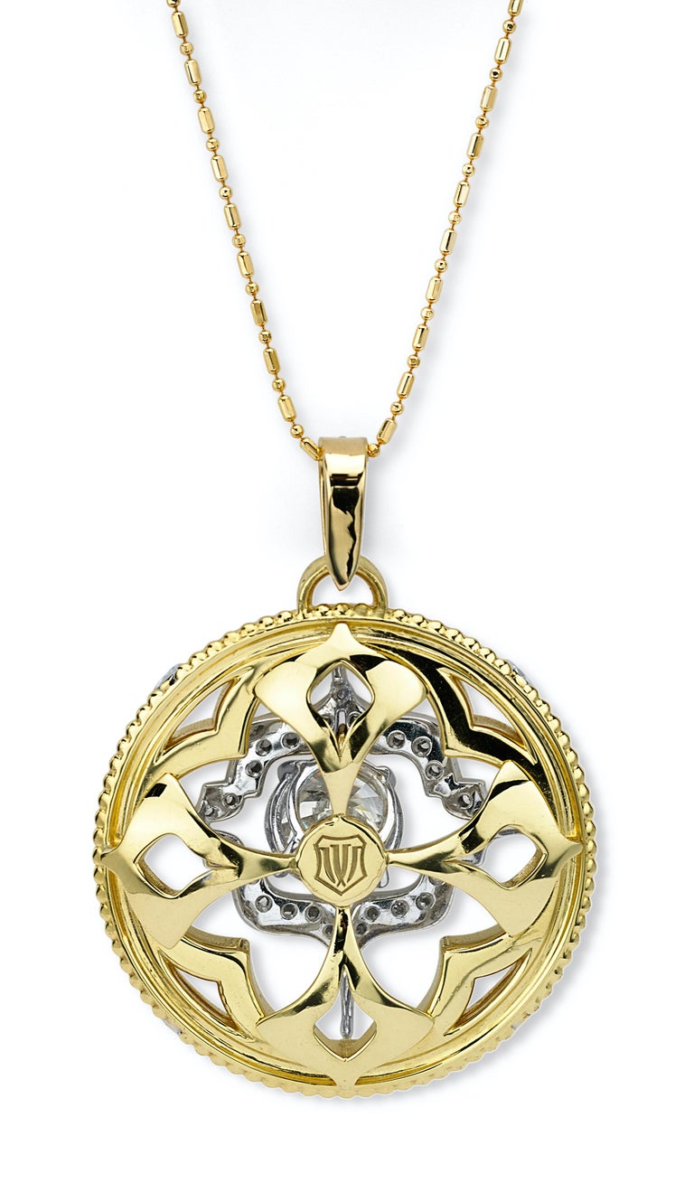 Diamond 18k Custom Design Pendant For Sale at 1stDibs
