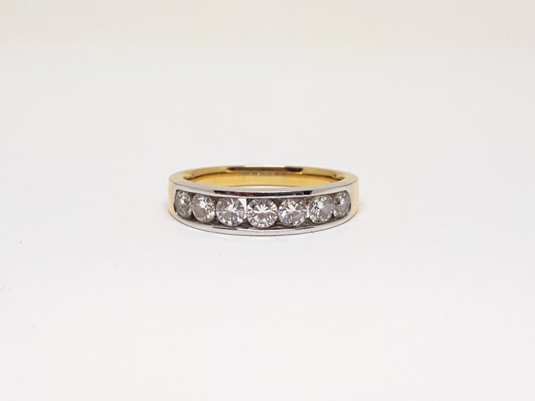 Diamond 7-Stone Gold Memory Ring at 1stDibs | memory ring gold