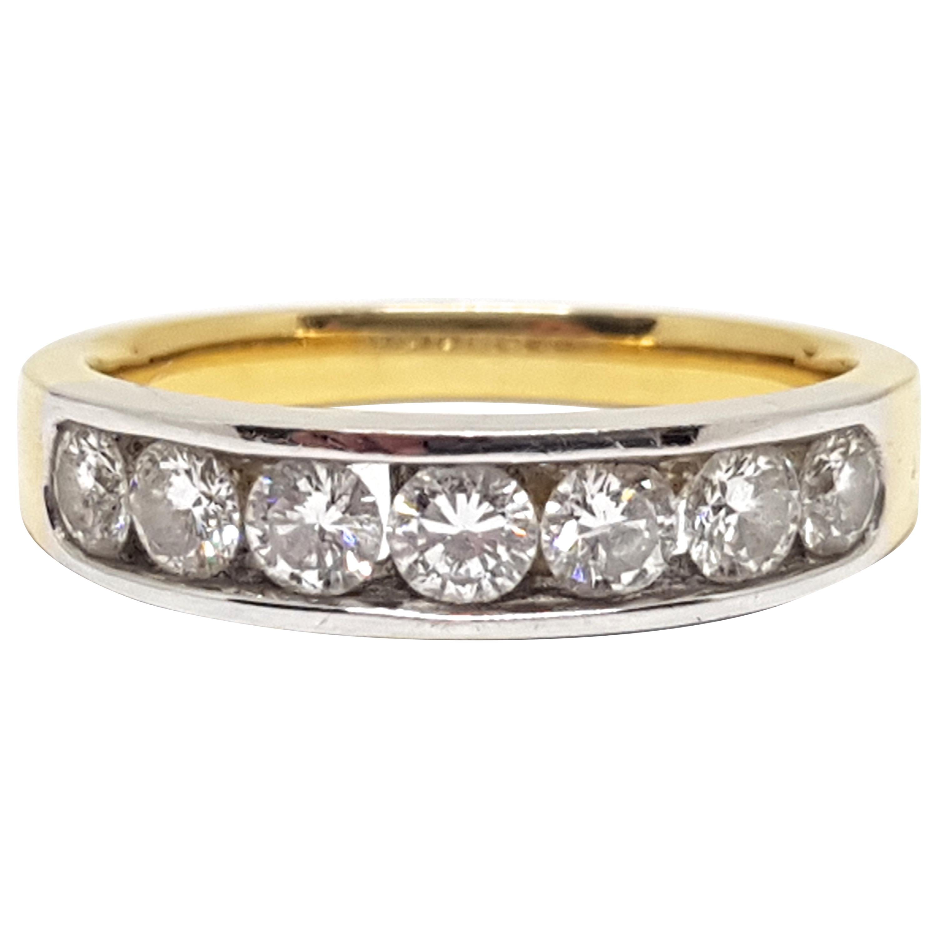Diamond 7-Stone Gold Memory Ring at 1stDibs | memory ring gold