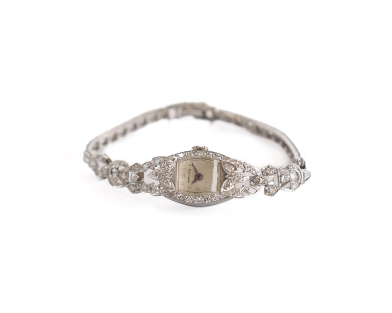 Diamond Adorned Vintage Hamilton Watch For Sale at 1stDibs