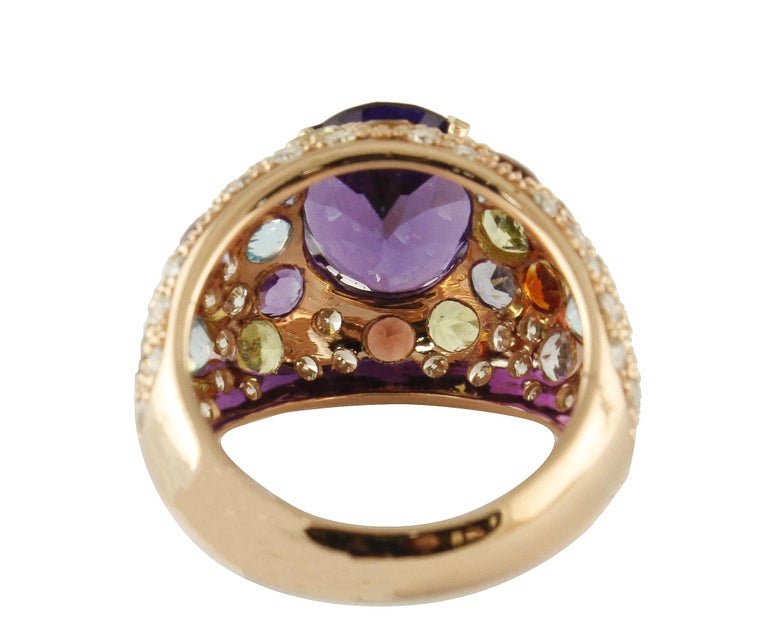 Diamond Amethyst Peridot Orange Light Blue Topaz Iolite Garnet Rose ...