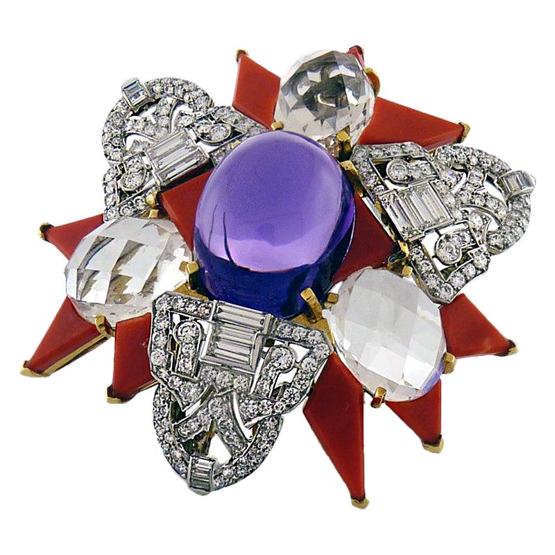 David Webb Carved Coral Frog Brooch at 1stDibs