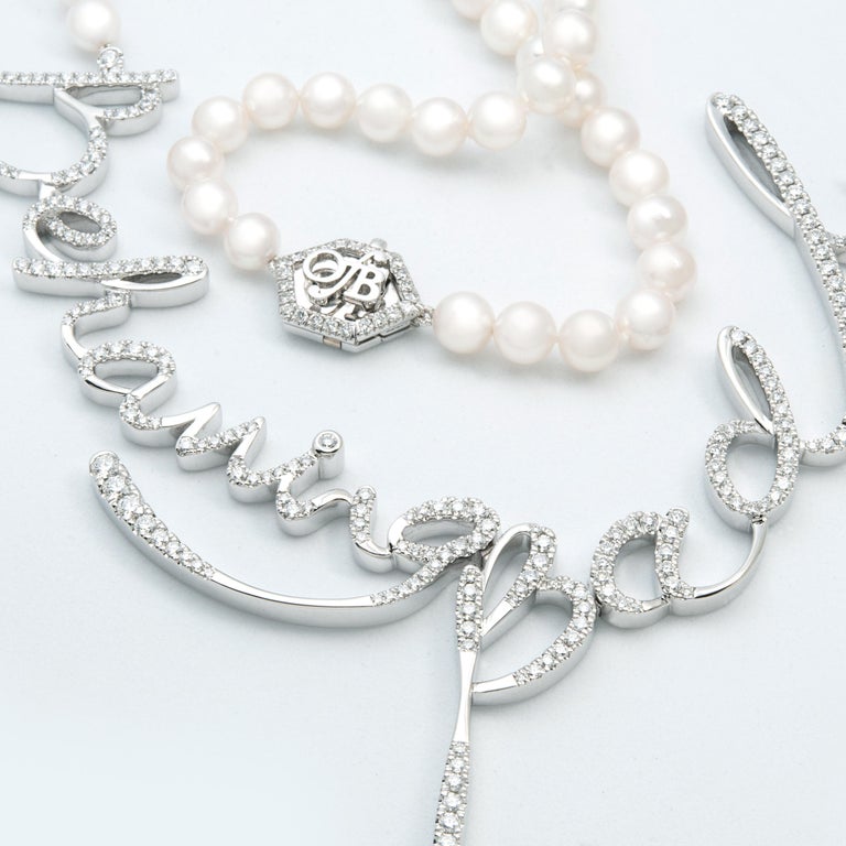 An Order of Bling Diamond and Akoya Pearl Necklace, Writing with ...