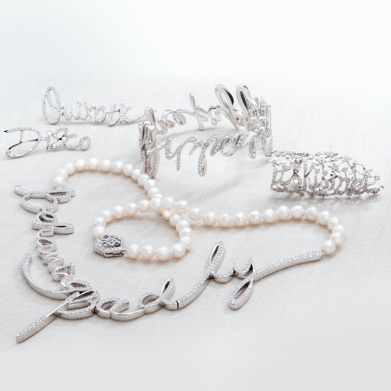 An Order of Bling Diamond and Akoya Pearl Necklace, Writing with ...