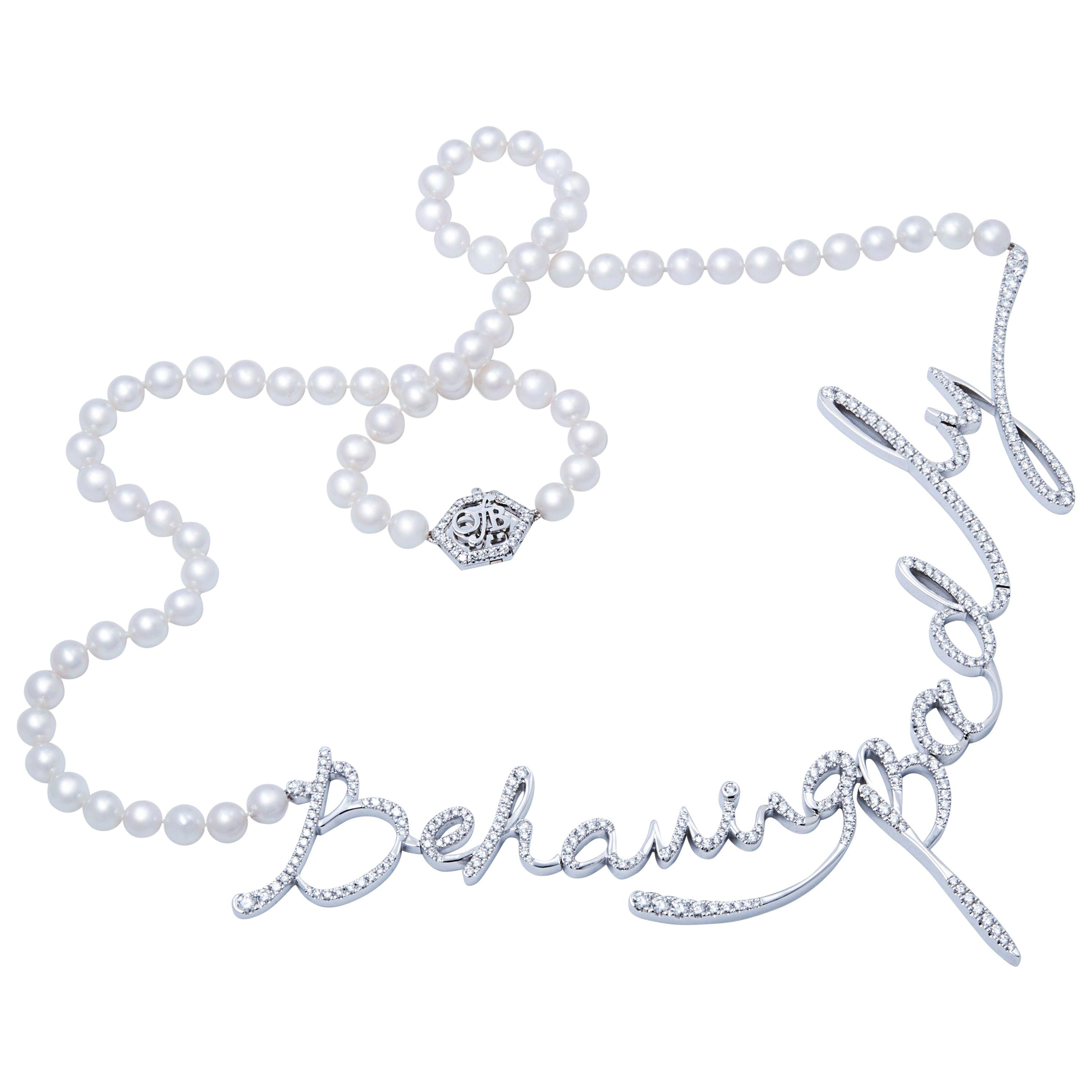 An Order of Bling Diamond and Akoya Pearl Necklace, Writing with ...