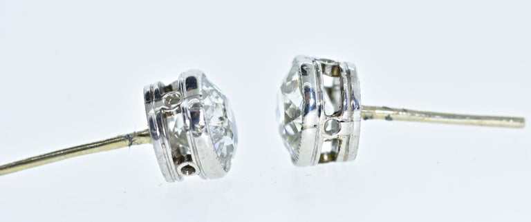 Diamond and Platinum Antique Ear Studs, circa 1915 For Sale at 1stDibs