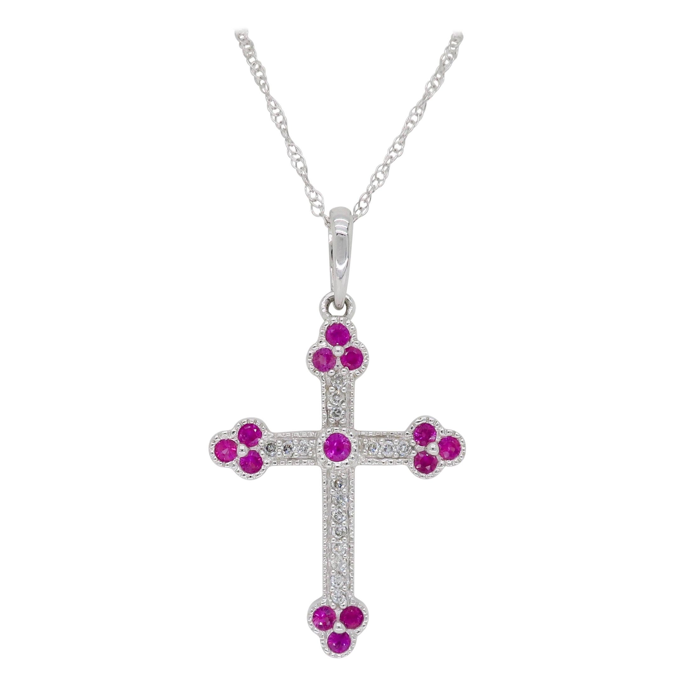 Diamond and Ruby Cross at 1stDibs