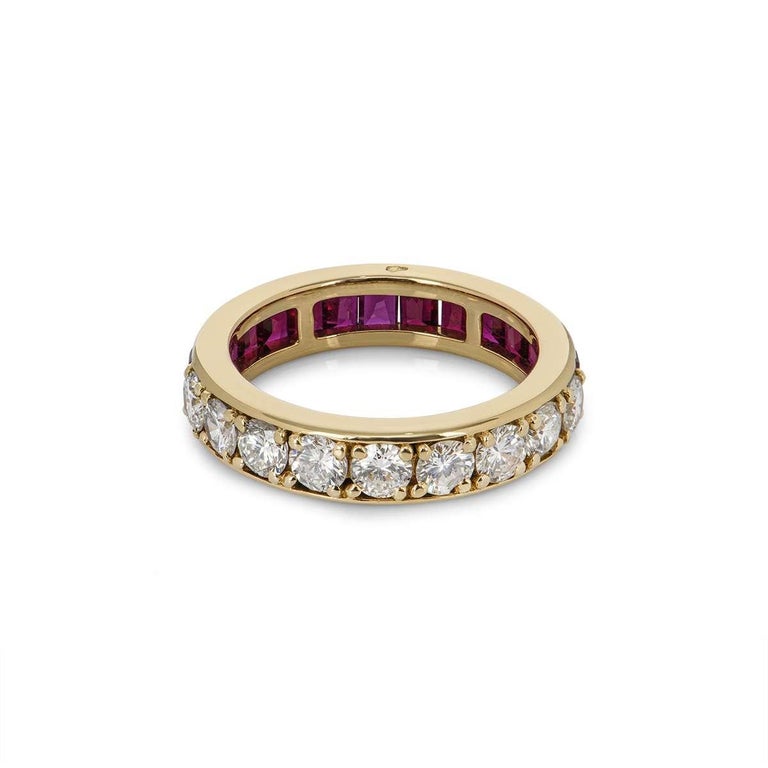 Diamond and Ruby Dress Ring For Sale at 1stDibs