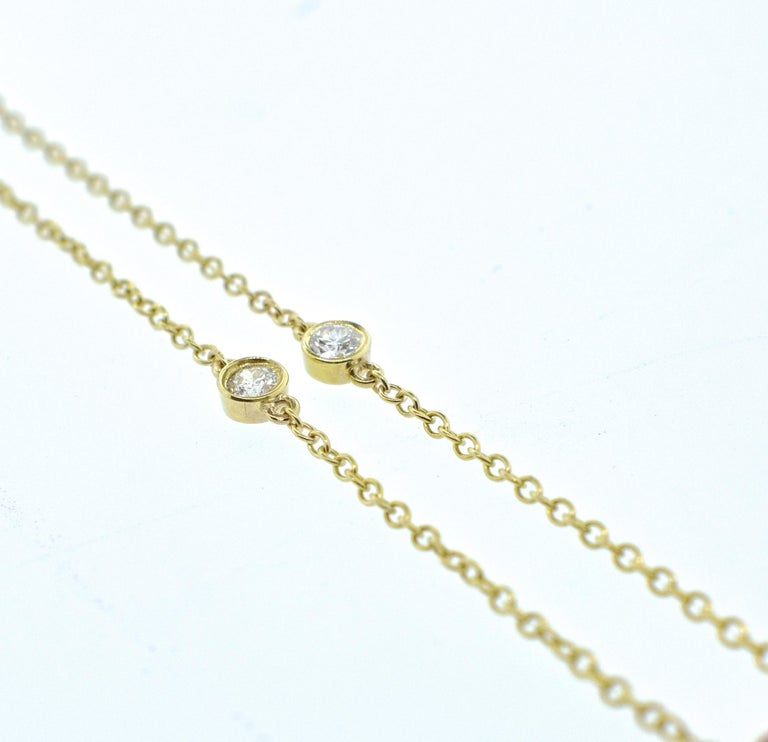 Diamond and Ruby Long Gold Chain For Sale at 1stDibs