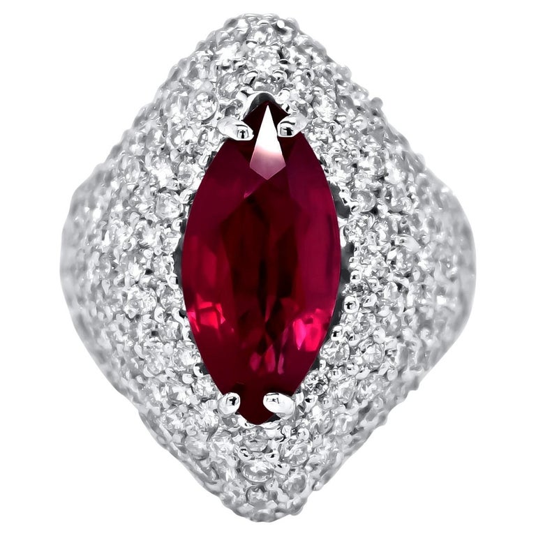 Diamond and Ruby Ring For Sale at 1stDibs