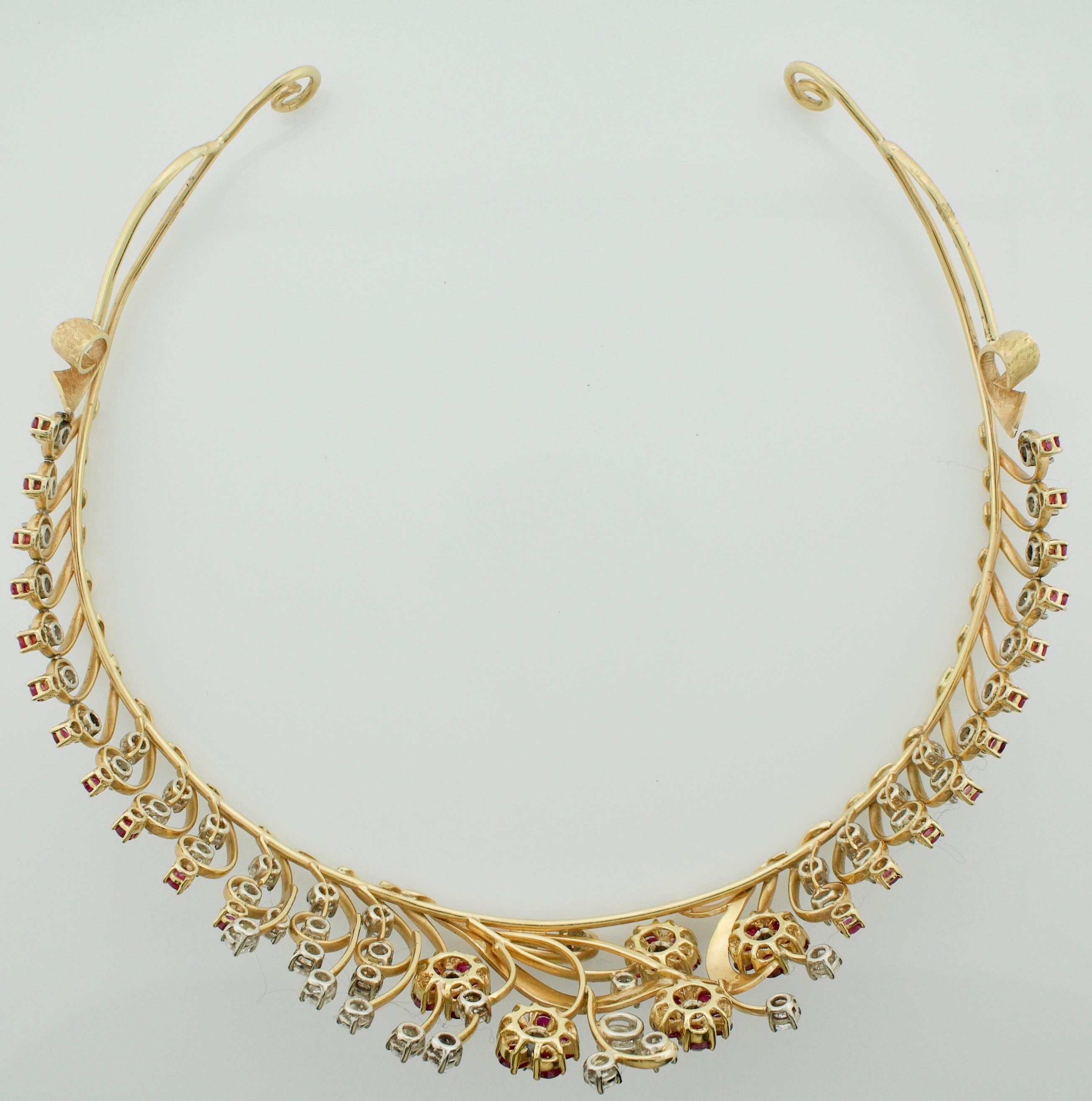 Diamond and Ruby Tiara circa 1940s in 18 Karat for Royalty Only 8.15 ...