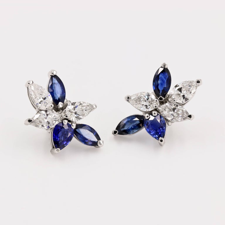 Diamond and Sapphire Earrings with Interchangeable Stones in 18kt Gold ...