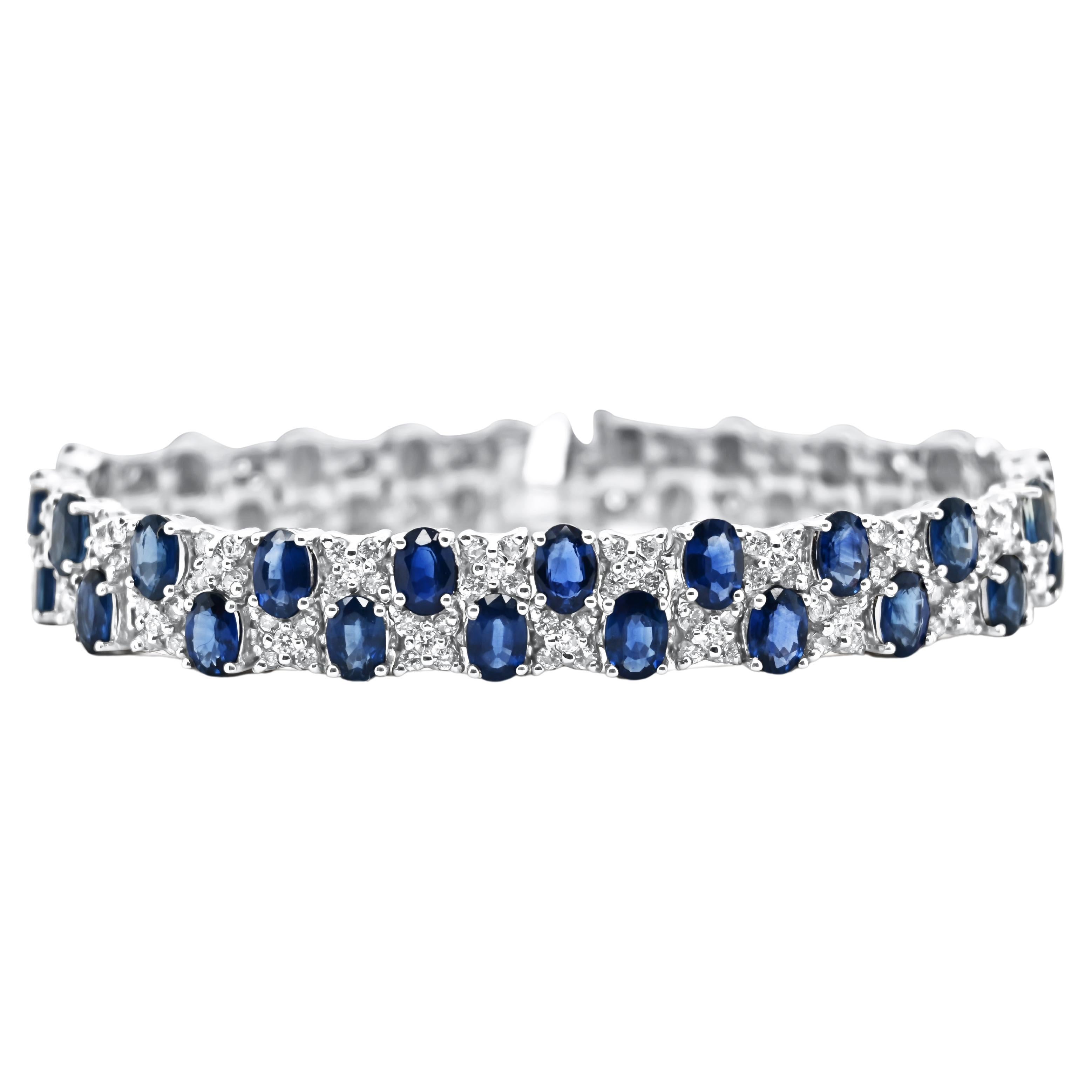 Perfect 5-Row Diamond Mesh Bracelet in Platinum at 1stDibs