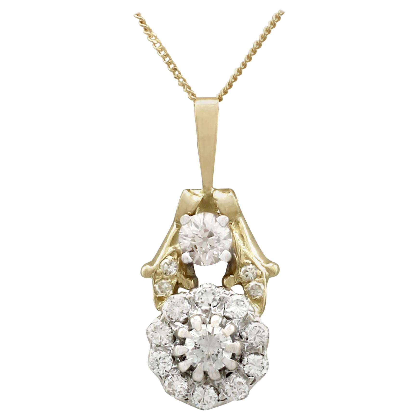 Diamond and Gold Anchor Pendant at 1stDibs