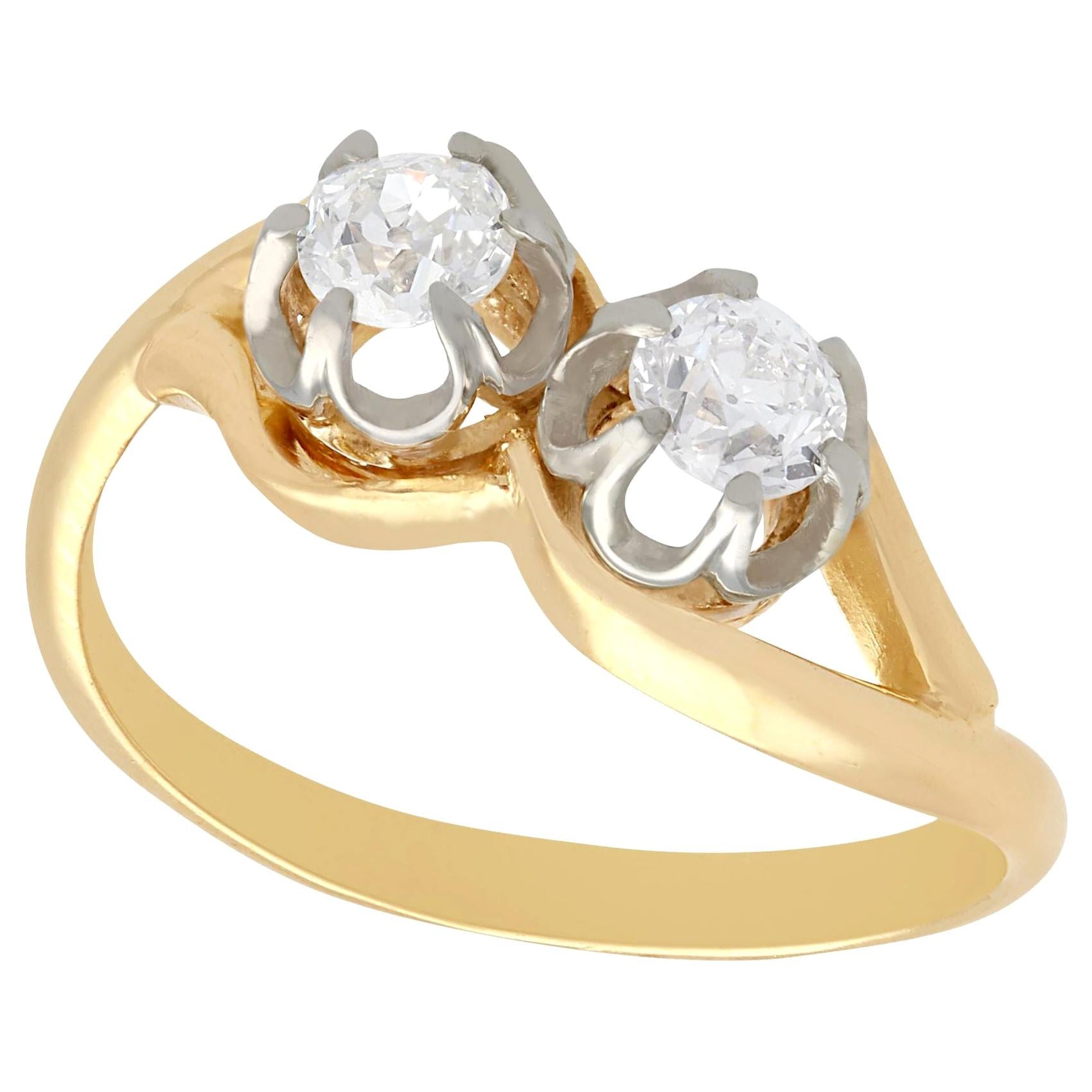 Canary Yellow Diamond Gold Platinum Ring at 1stDibs