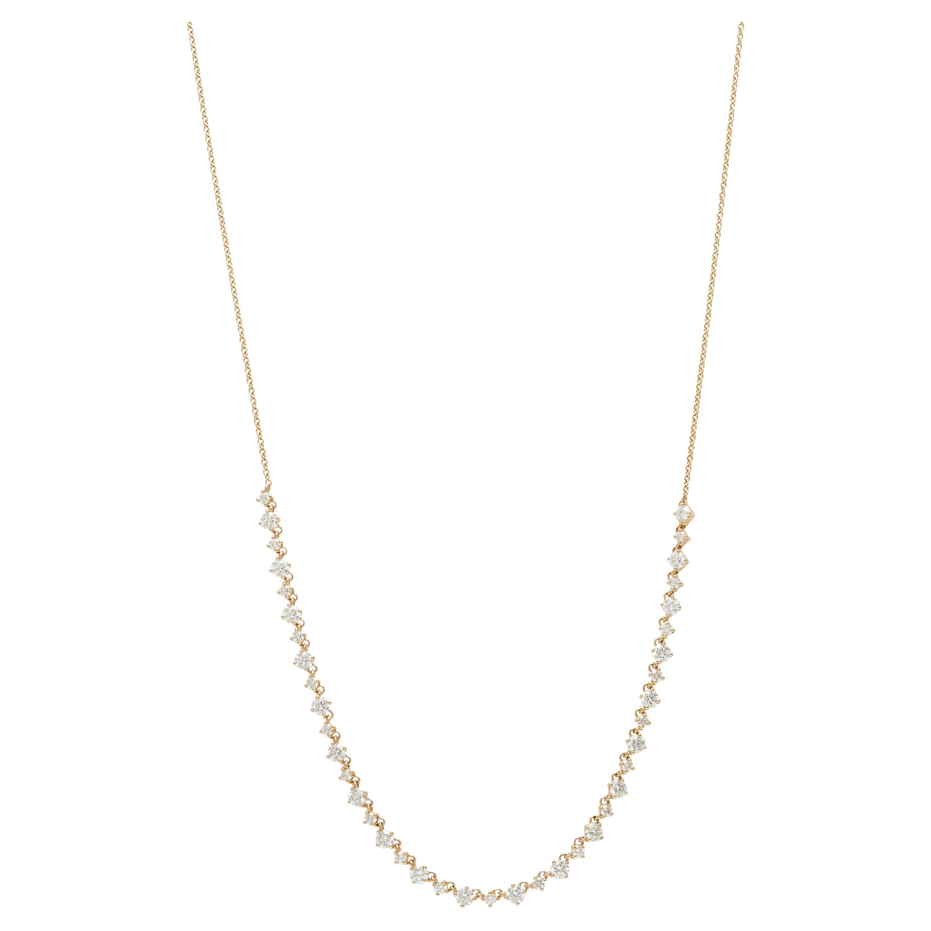 Diamond Ava Circle Pendant in 14K Yellow Gold For Sale at 1stDibs