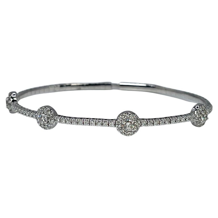 Diamond Bangle Bracelet Bangle Bracelet Flexible Modern 1.31ct 14KT For ...