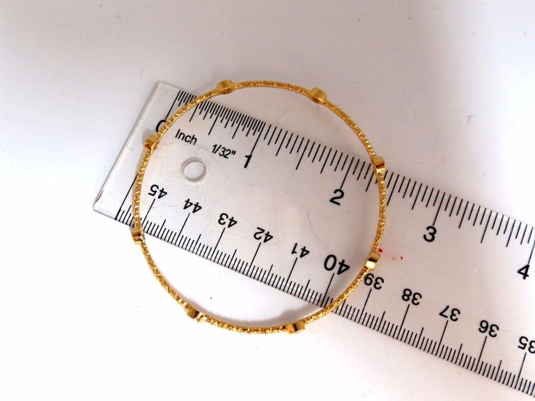 Diamond Bangle bracelets stackable hammer chisel finish 2.30ct 14kt 8 ...