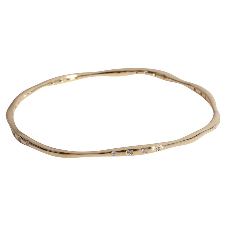 Diamond Bangle in 18k Yellow Gold 0.25 CTW For Sale at 1stDibs