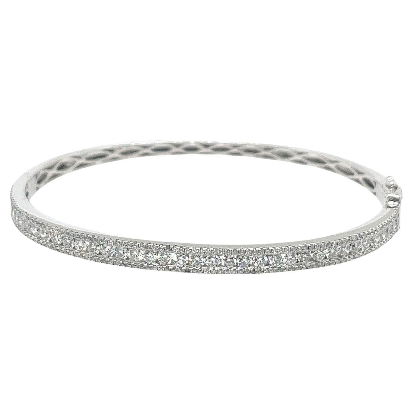Diamond Bangle Set with 2.0ct of Round Brilliant Cut Diamonds in 18ct ...