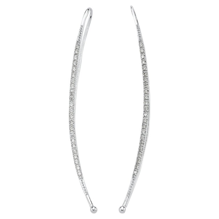 Diamond Bar Earrings For Sale at 1stDibs