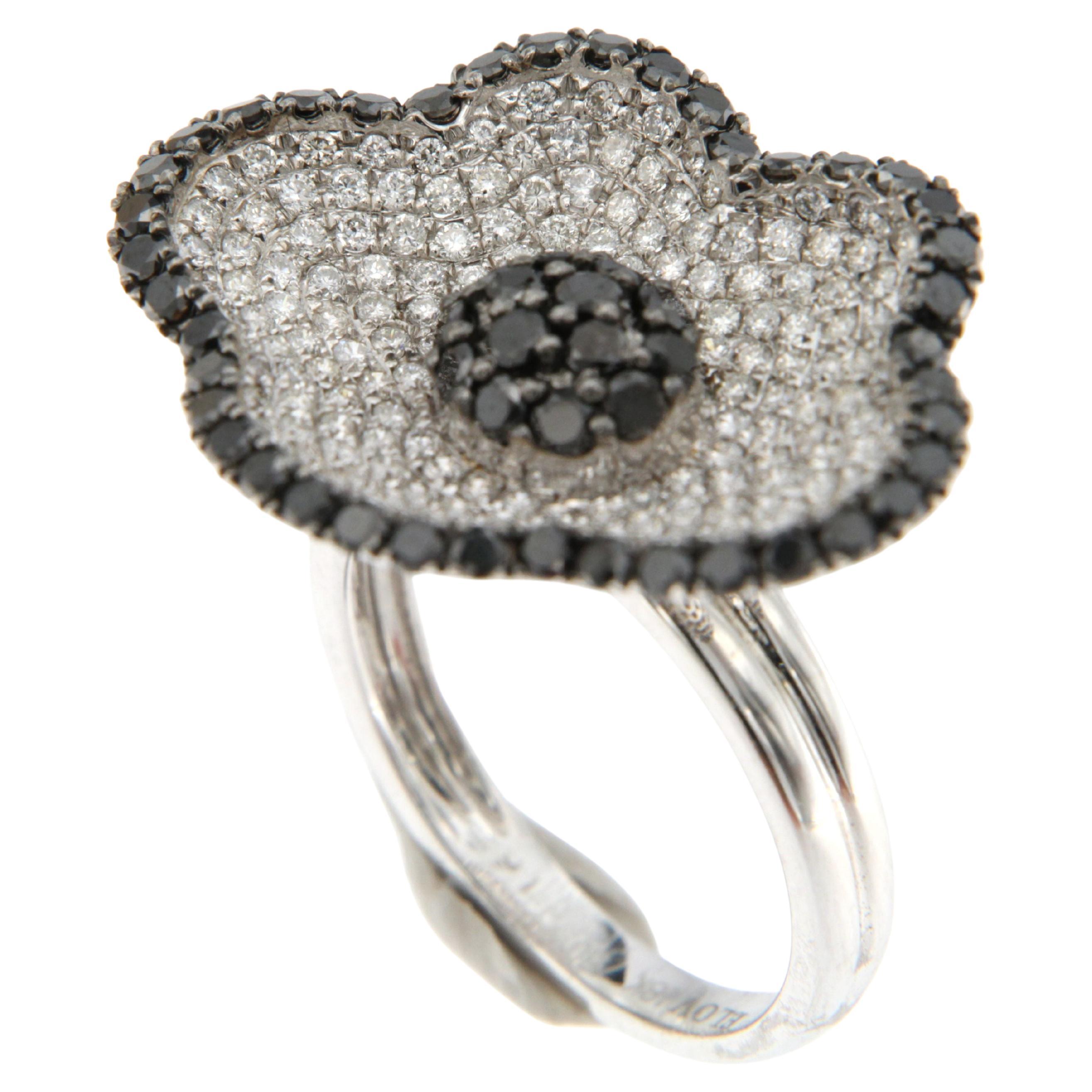 Graff Diamond Flower White Gold Ring at 1stDibs | graff flower ring ...