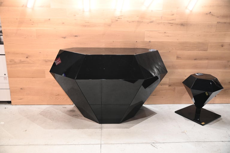 Diamond "Black" Sideboard, Handmade, Cabinet with Double Push&Pull ...