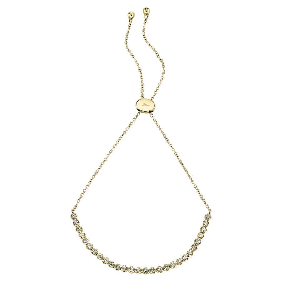 Diamond Bolo Yellow Gold Bracelet For Sale at 1stDibs