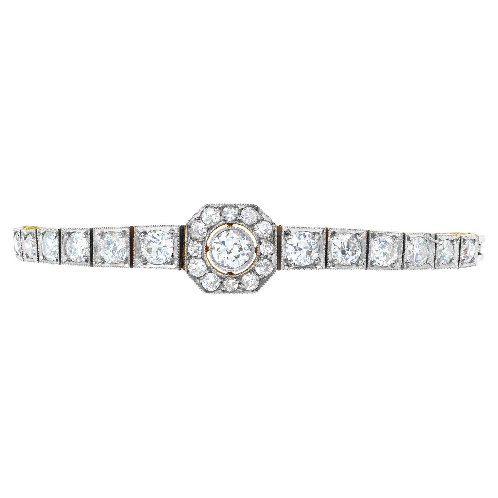 Diamond bracelet set in 18k yellow gold approximately 2.35 carats in ...